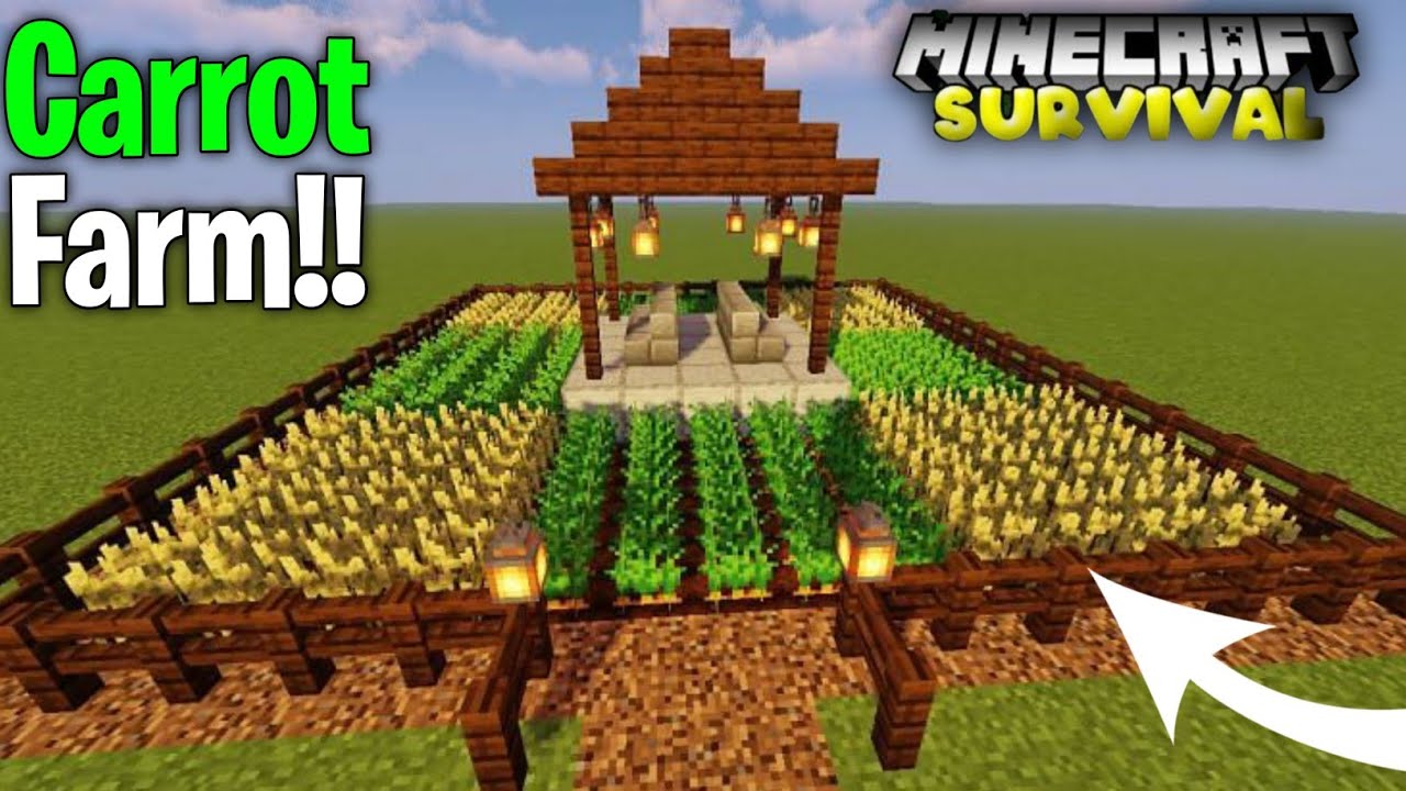 I MADE A CARROT FARM IN MINECRAFT SURVIVAL!! - YouTube