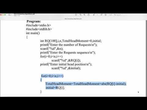 Operating Systems lab || C Program to implement FCFS Disk Scheduling Algorithm || OS Lab ...