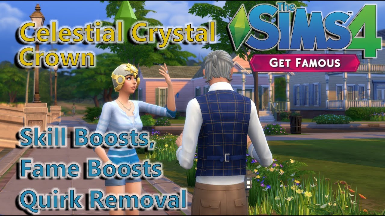 Sims 4 Get Famous Feature: Celestial Crystal Crown (New Object) - YouTube