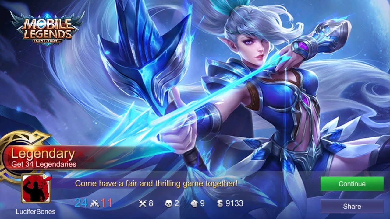 Legendary Hero: Miya - Mobile Legends (ML) Full Ranked Game - YouTube