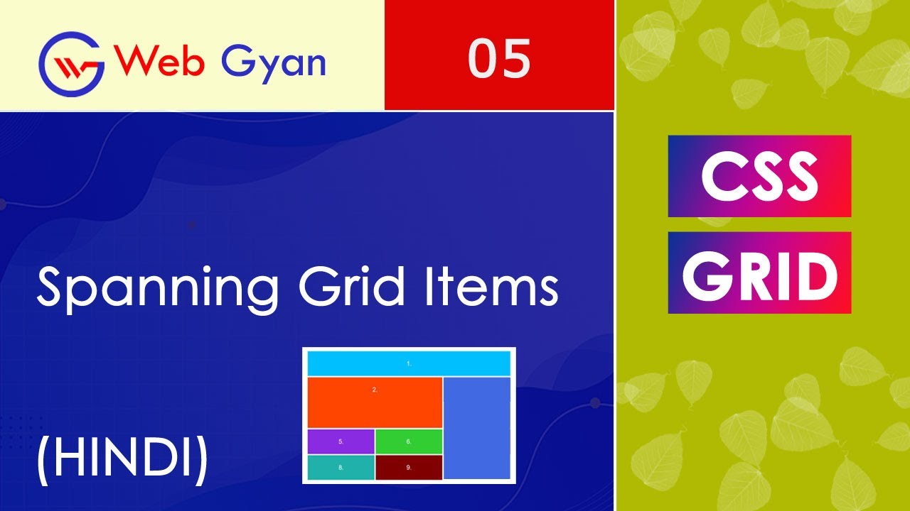CSS Grid Items Spanning tutorial in Hindi. - YouTube