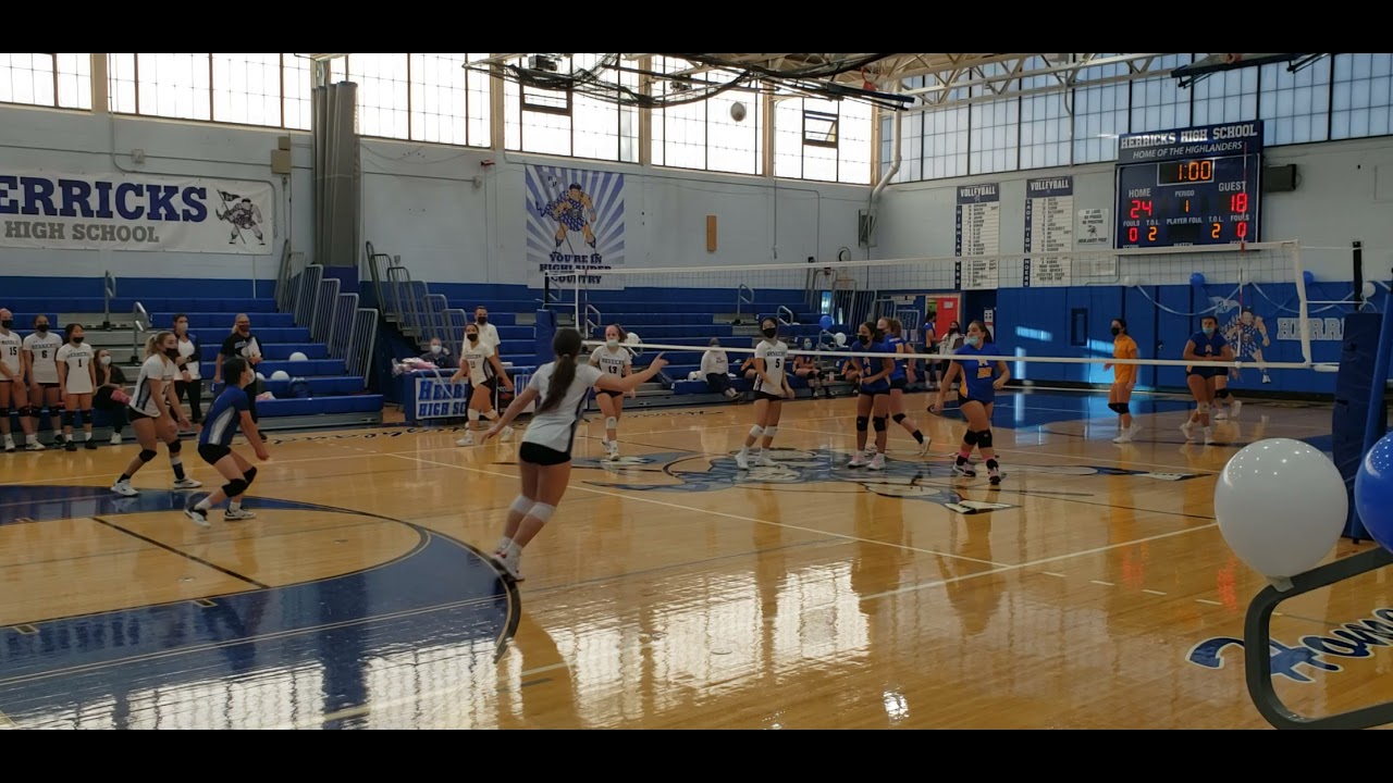 Herricks HS Girls Volleyball vs East Meadow - YouTube