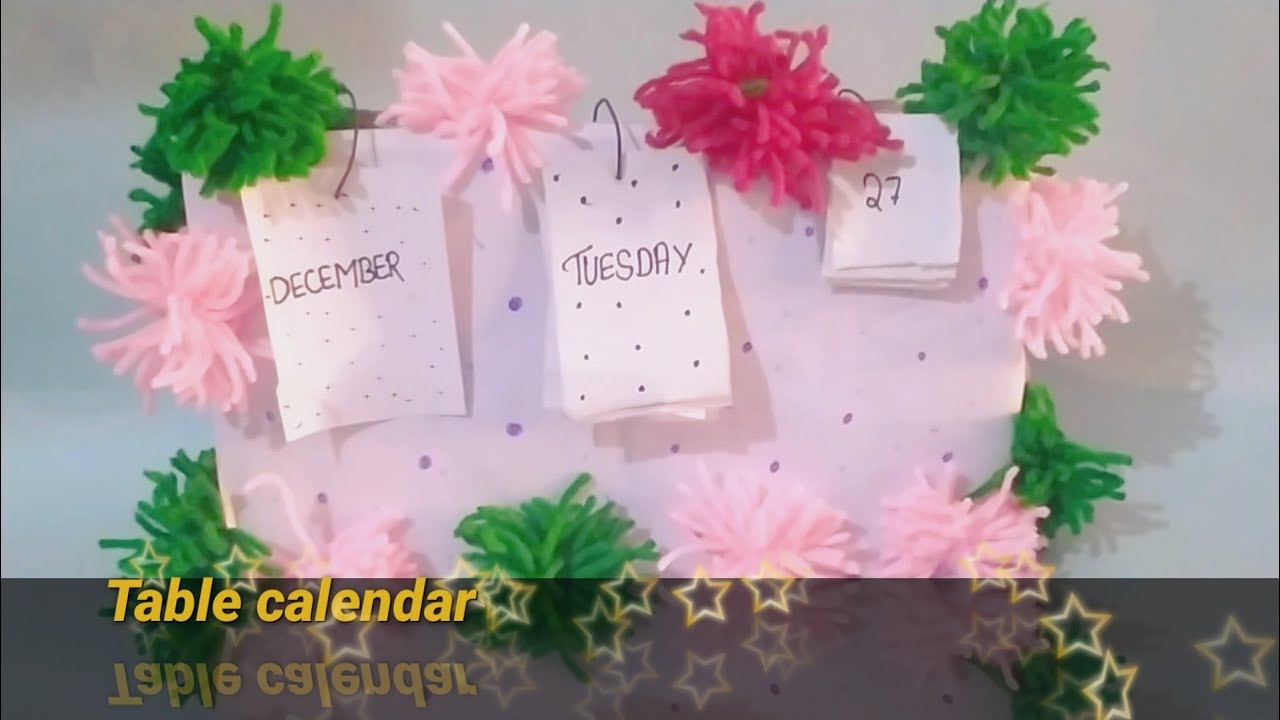 Diy Table calendar📅 very easy to make 😍 in a creative way ...