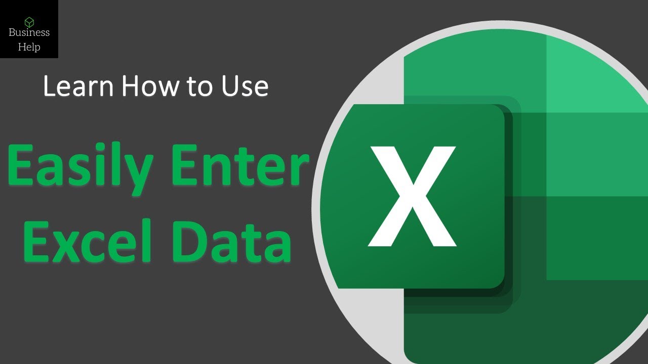 Easily Enter Data In Excel YouTube Easily Enter Data In Excel YouTube