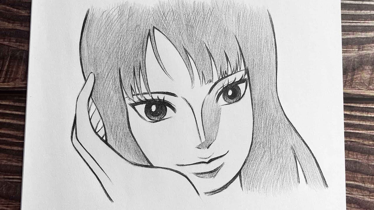 Easy anime sketch | how to draw Robin - [One Piece] | anime girl ...