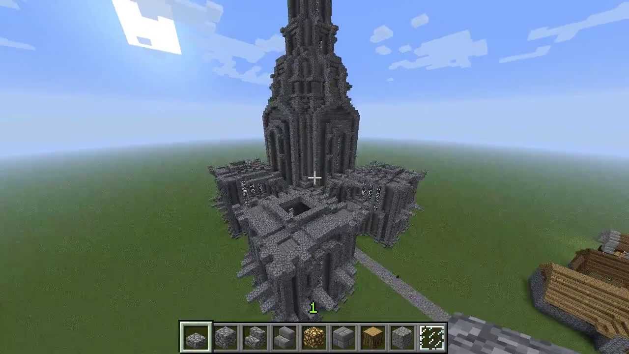 My huge minecraft castle/ Cathedral/ monument thingy! - YouTube