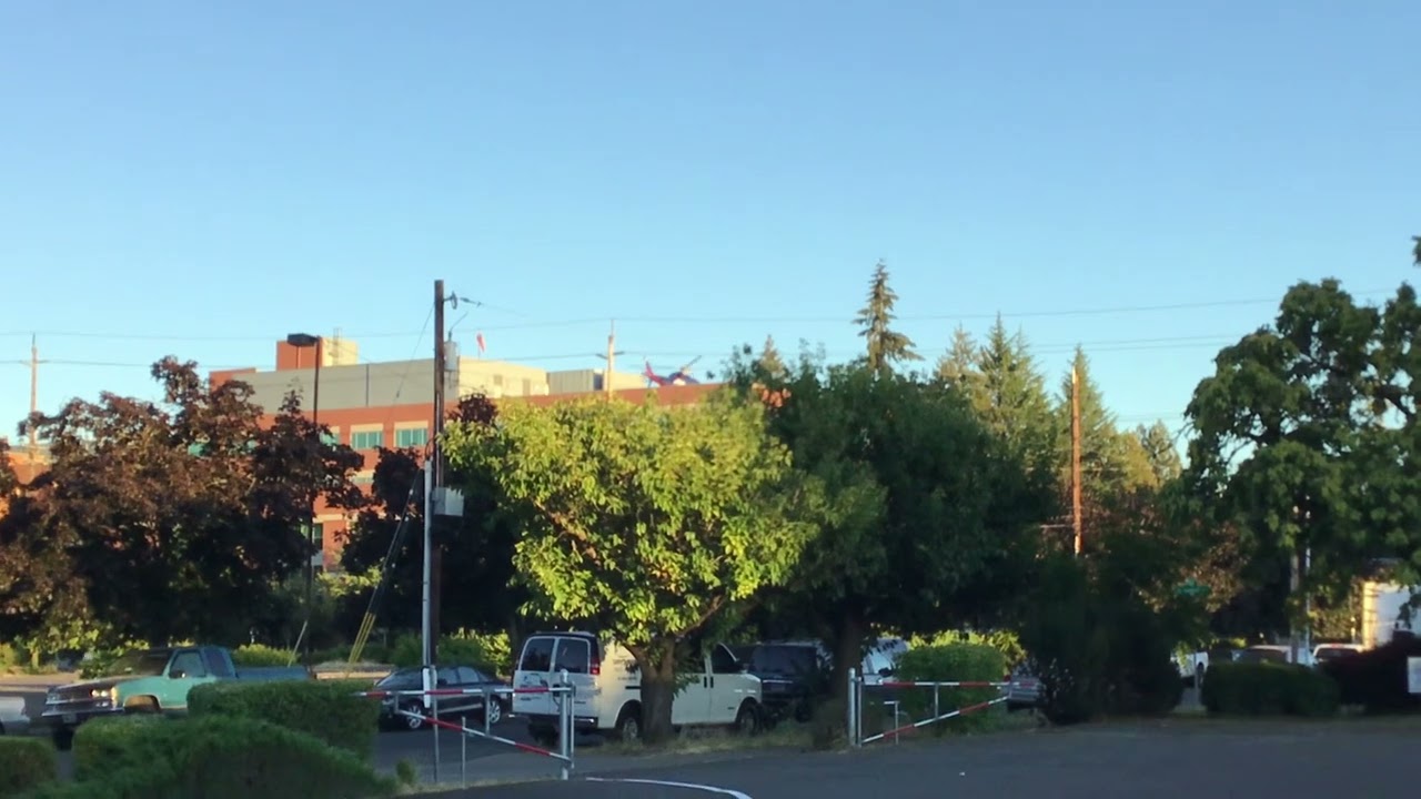 Helicopter landing on Tuality Hospital - YouTube