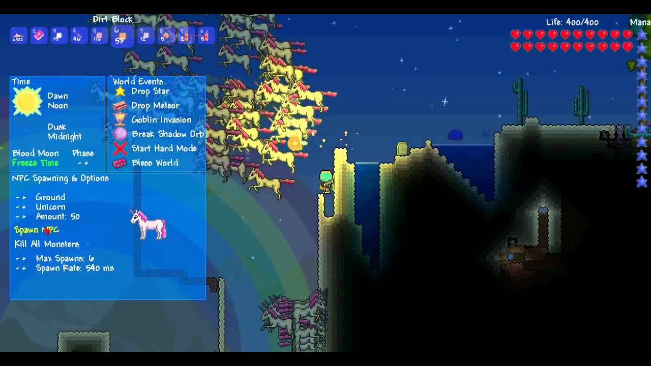 terraria: unicorn rage - YouTube