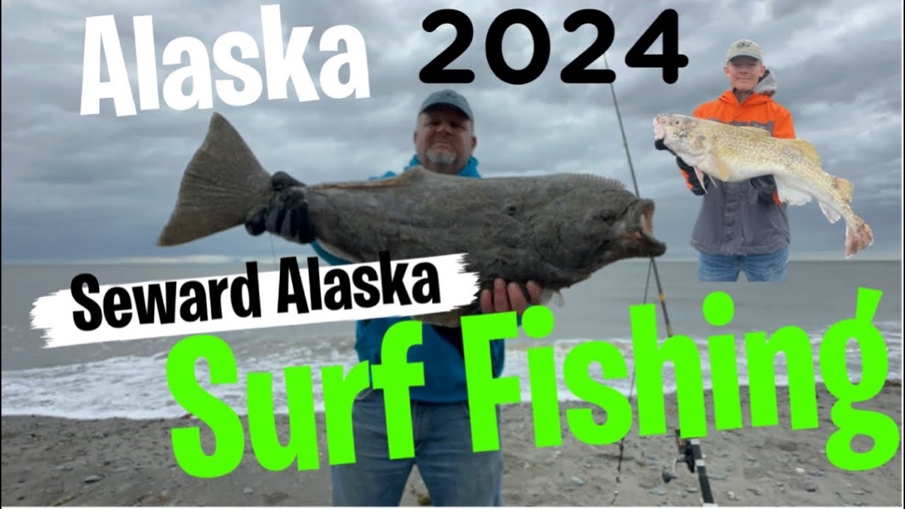 Successful Surf Fishing Seward Alaska Halibut,Cod &Shark - YouTube