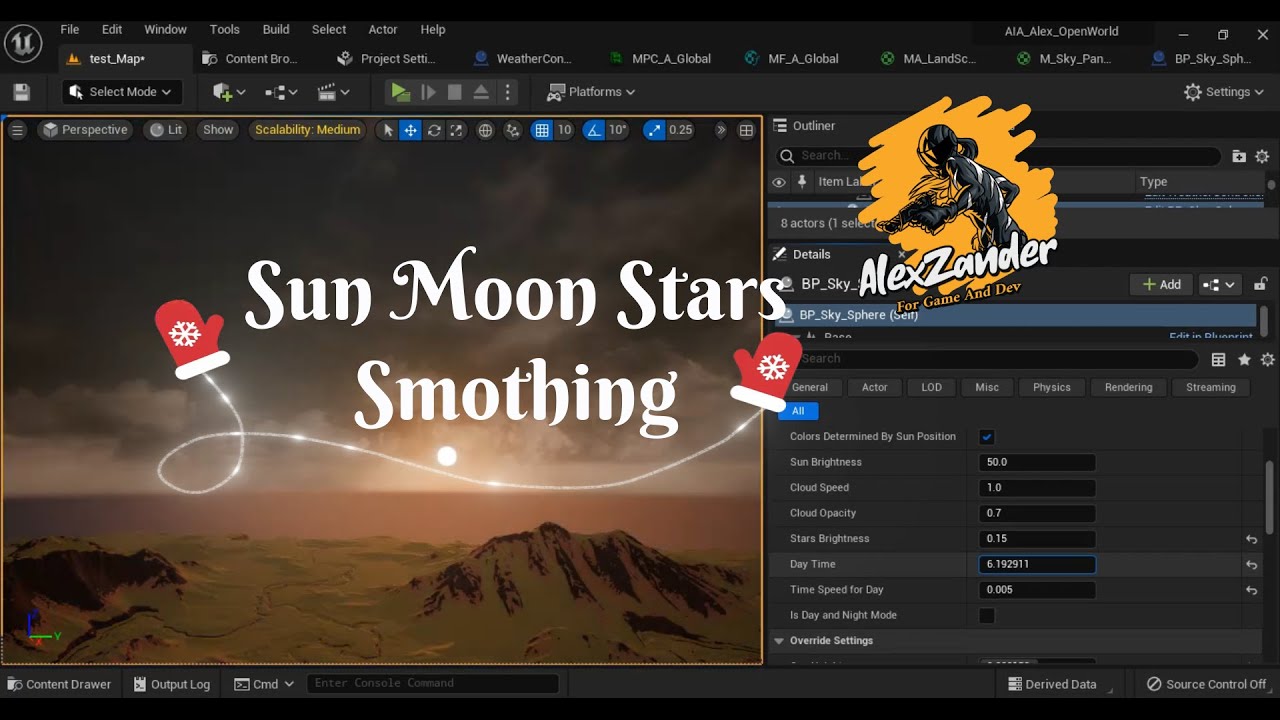 Unreal Engine 5 | Sun Rise | Moon - Stars Smoothing | Realistic Light ...