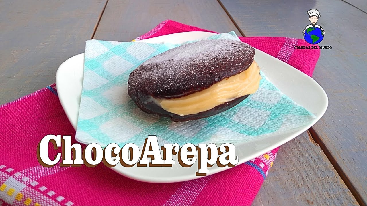 Arepa de Chocolate Rellena de Crema Pastelera | ChocoArepa - YouTube