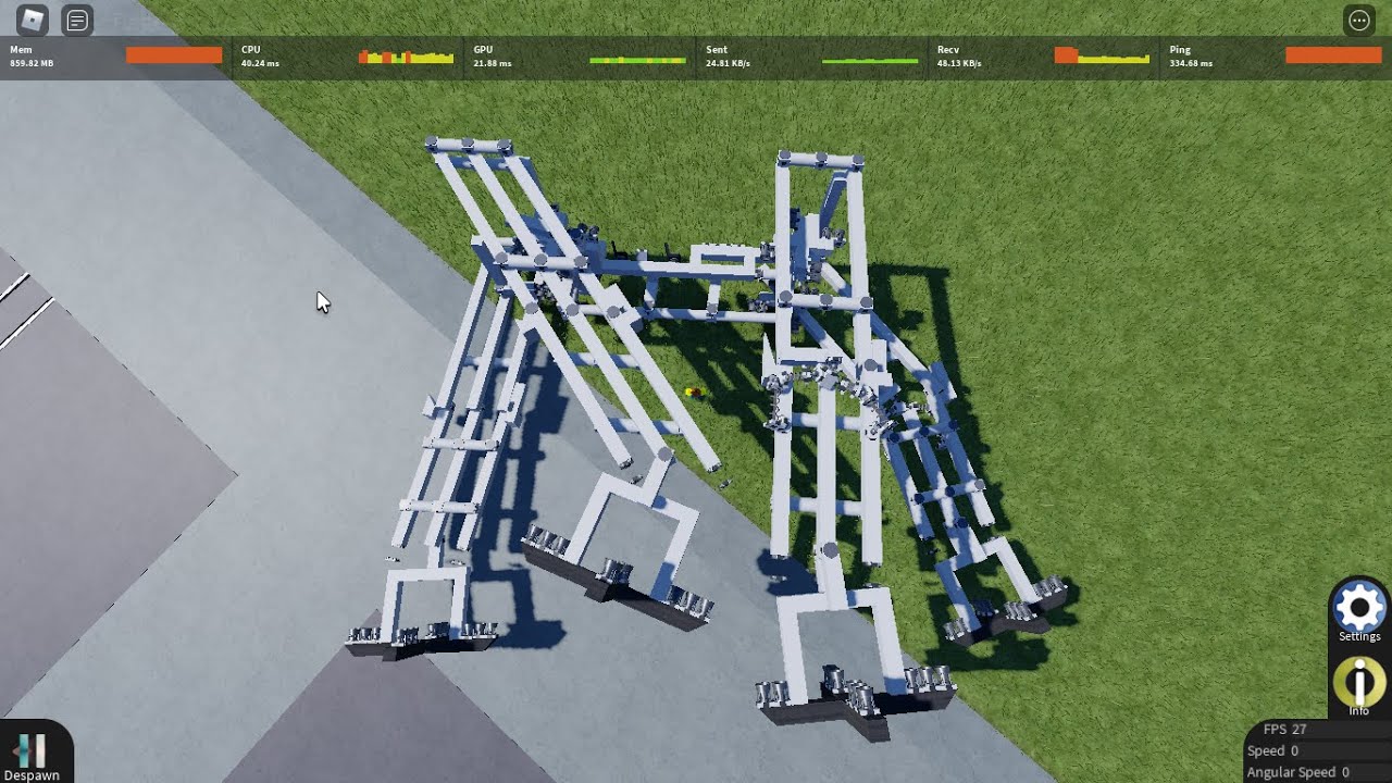 AT-AT Walking mechanism in Roblox Mechanica - YouTube