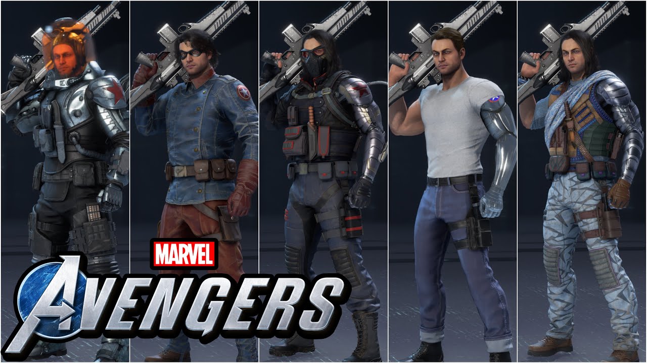All Winter Soldier Skins In Marvel's Avengers "OUTDATED updated version ...