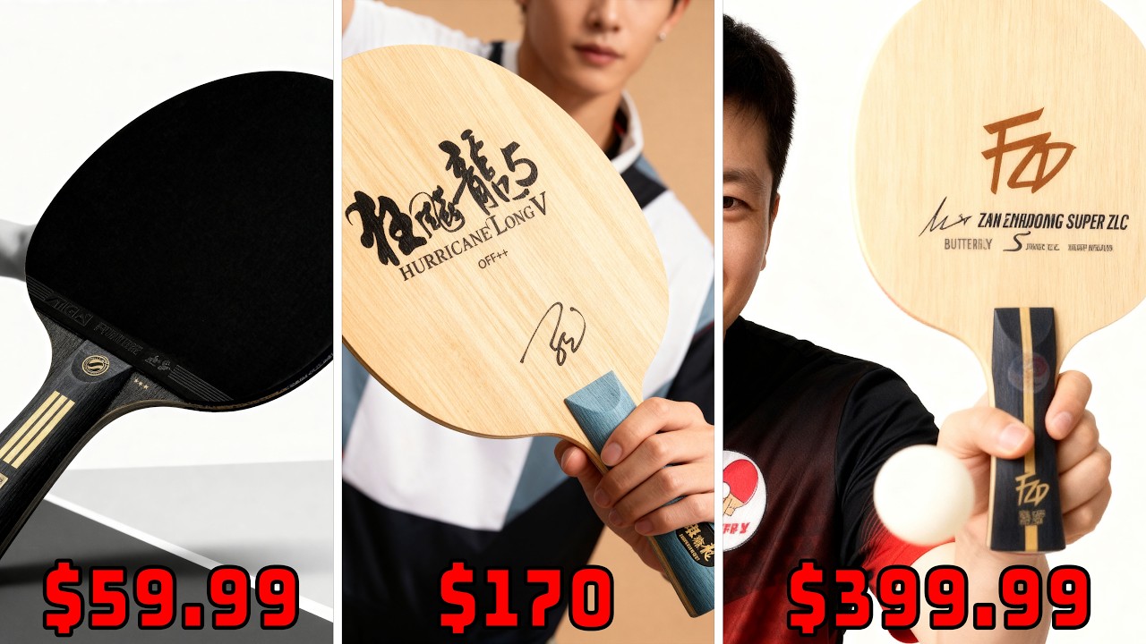 Most Expensive Table Tennis Blades (From $40 to $400!) - YouTube