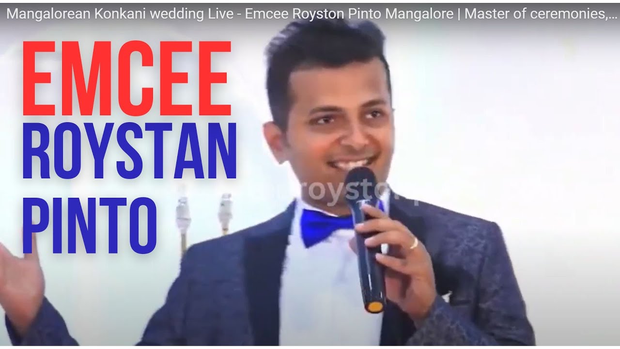 Mangalorean Konkani wedding Live - Emcee Royston Pinto Mangalore | Master of ceremonies, Line ...