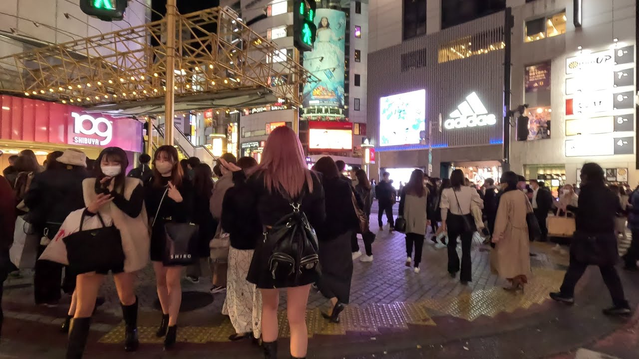 Shibuya Tokyo Japan Night Walk 4k. Friday Before Halloween. - YouTube