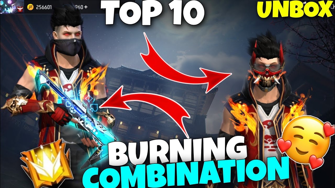 Free fire New Bundle Combination ♥️ Burning Haunt bundle Combintion New ...