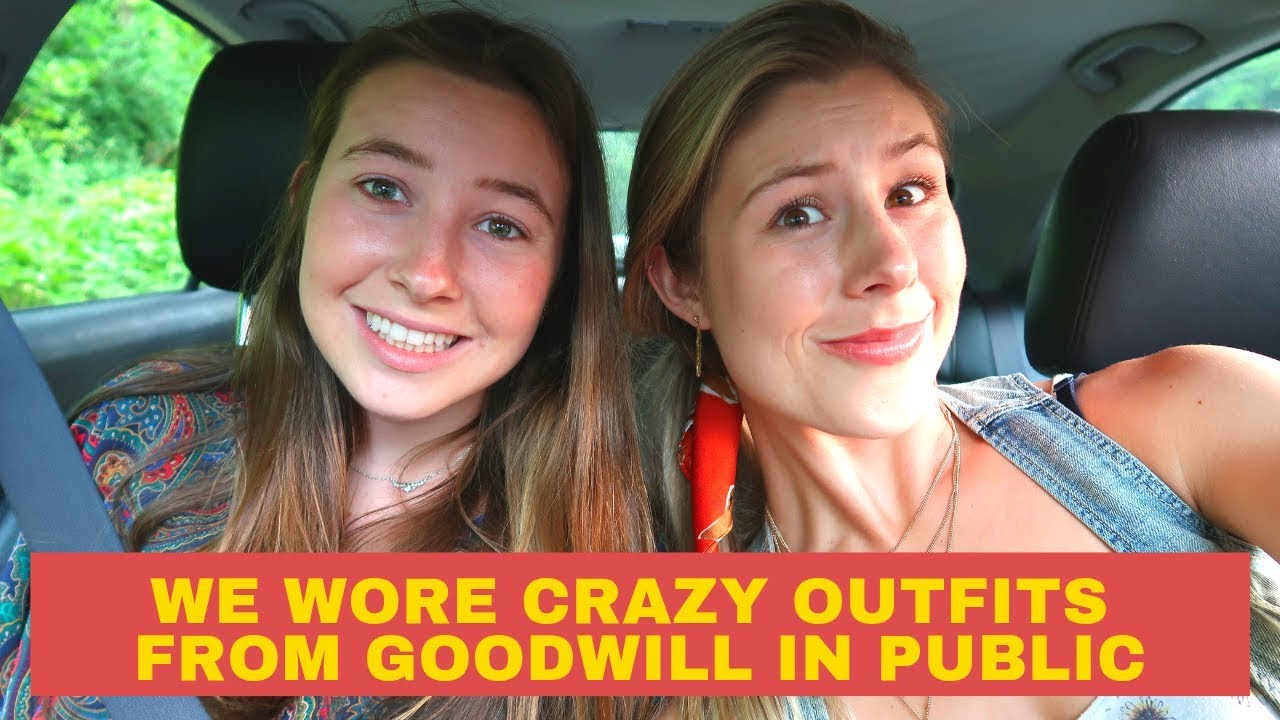 CRAZY GOODWILL OUTFITS IN PUBLIC | DRAMATIC - YouTube