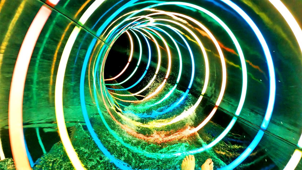 Colorful Black Hole Water Slide at Aquapark Nessebar - YouTube