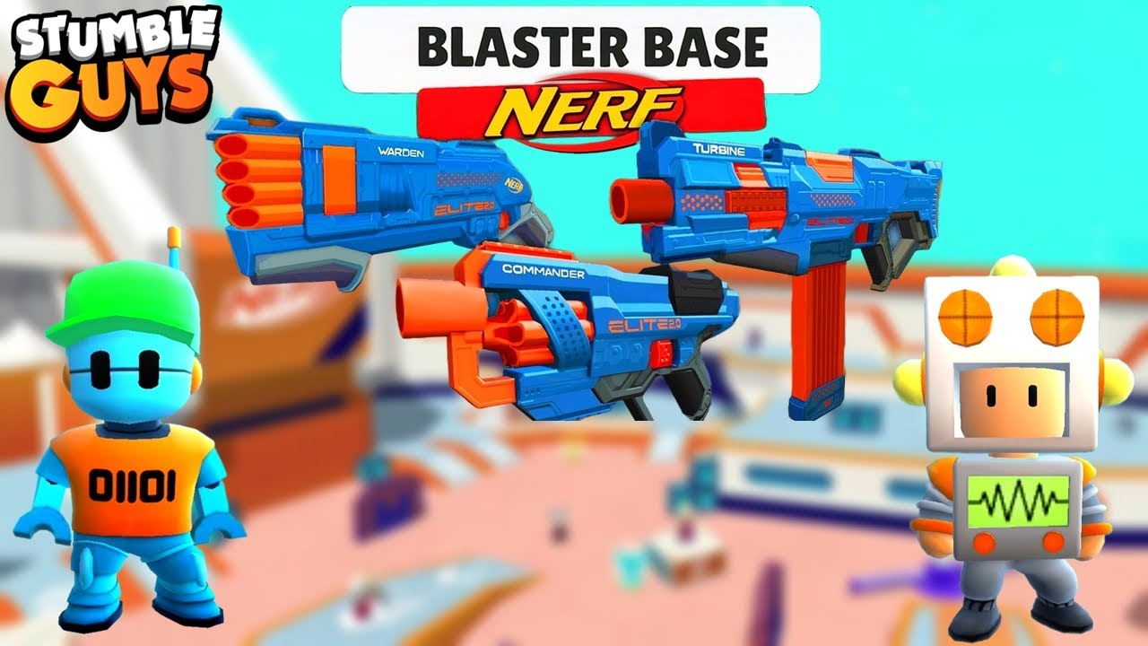 Stumble Guys - Blaster Base Nerf Arena - YouTube