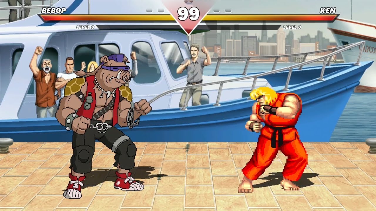 BEBOP vs RYU & KEN & GUILE & CHUN-LI & BLANKA - HIGH LEVEL INSANE EPIC FIGHT! - YouTube