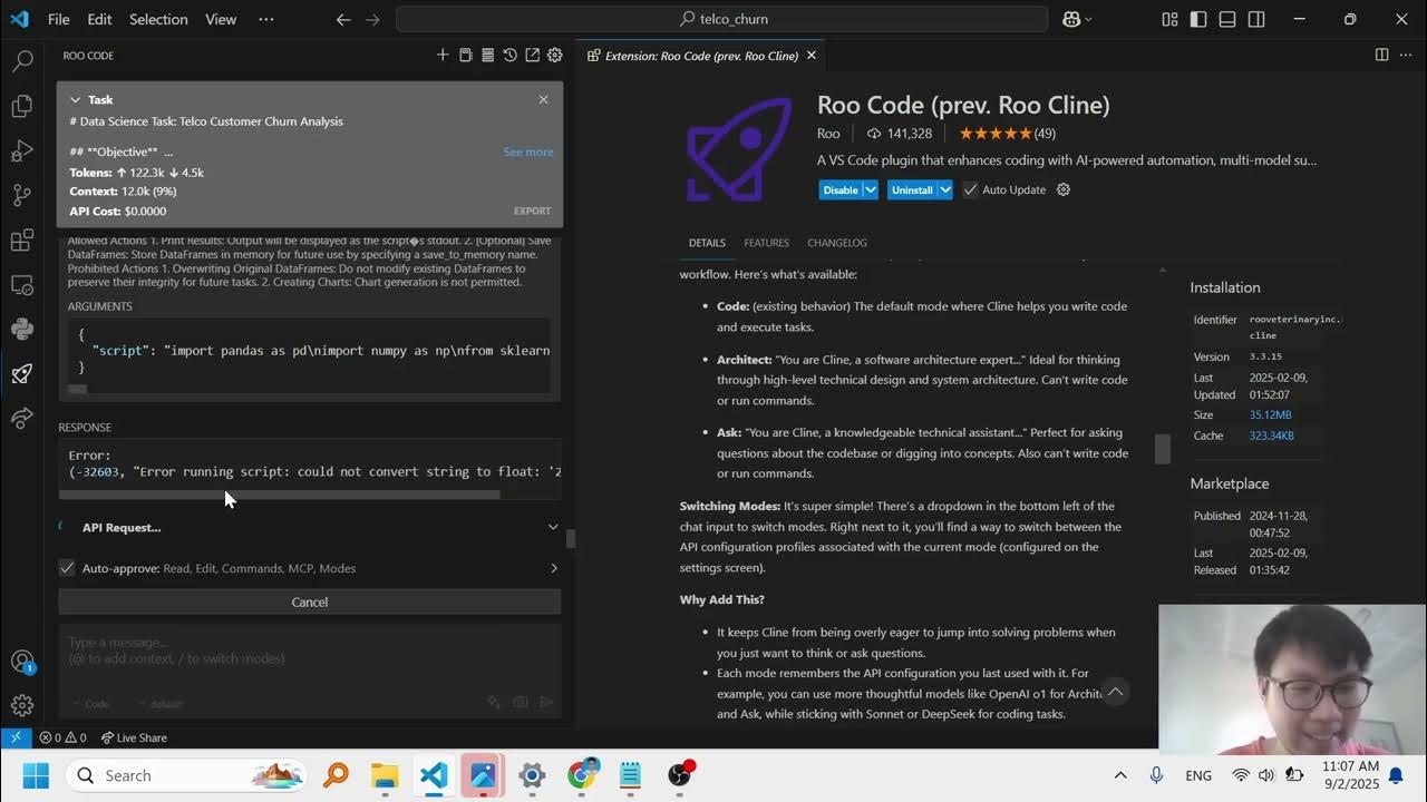 Demo - Automating a Data Science Project with RooCode and GitHub Copilot - YouTube