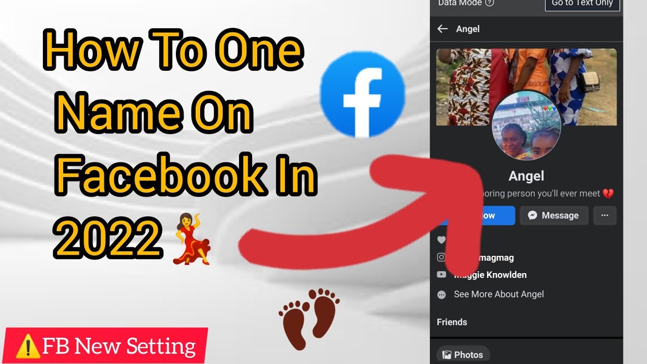 How To One Name On Facebook | Facebook Account Requires Two Names But ...