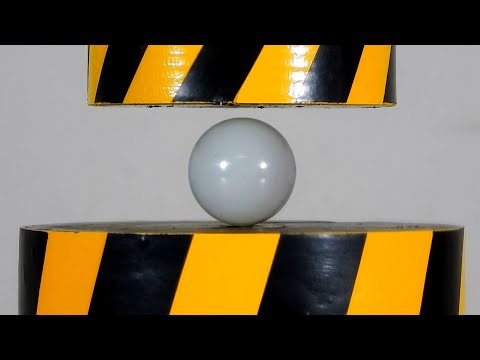 Hydraulic Press vs Corundum Ball | Can the Hardest Ball Survive 100 Tons?