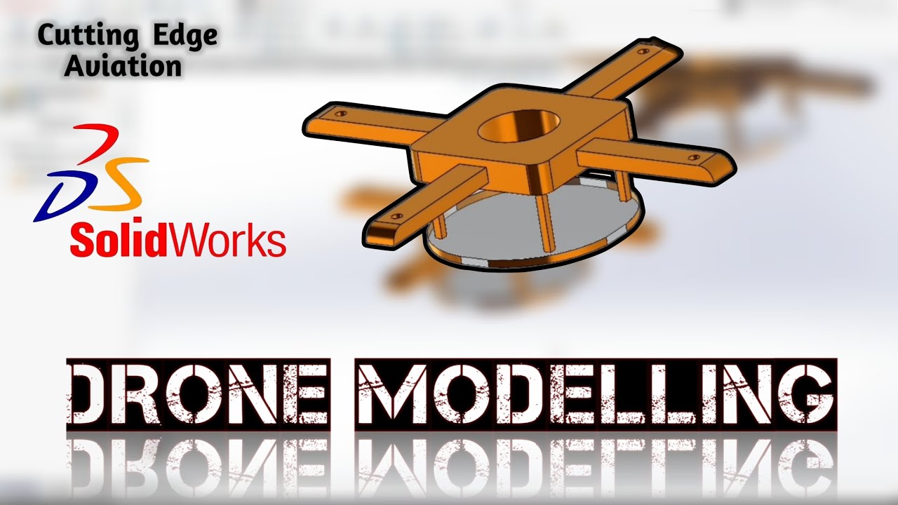DRONE FRAME MODELING | Designing a drone frame in solidworks #autocad # ...