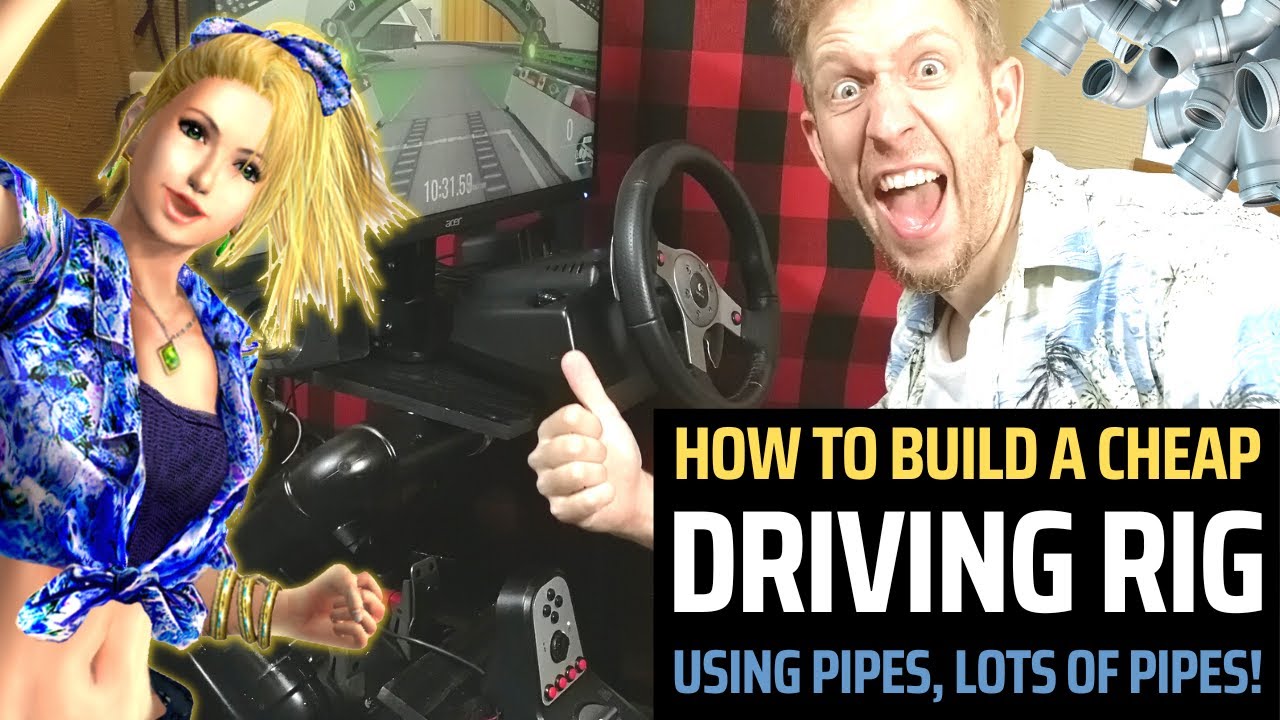 SIMRIG: CHEAP AND EASY TO BUILD Driving Rig out of PIPES - YouTube