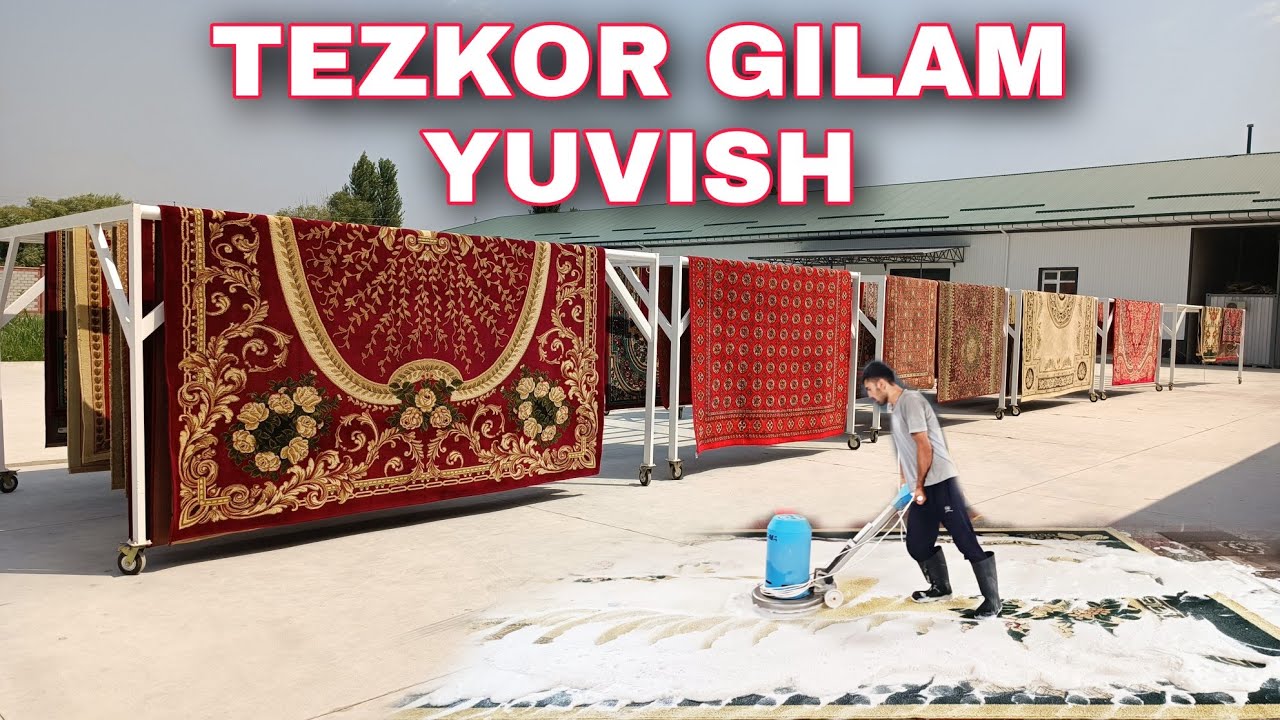 TEZKOR GILAM YUVISH ANDIJON BO'YLAB 📞55 500 99 11 Гилам ювиш хизмати ...