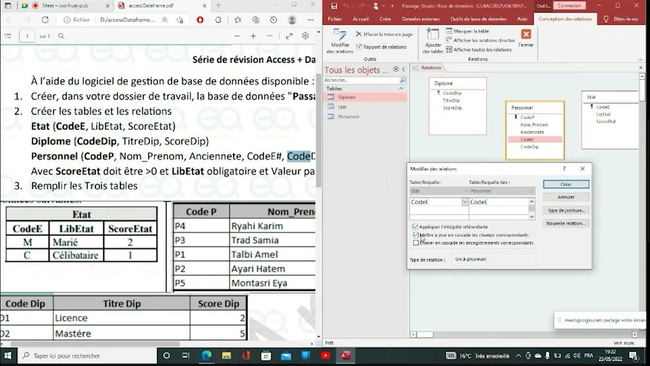 Bac economie Informatique Access + pandas les dataframes - YouTube