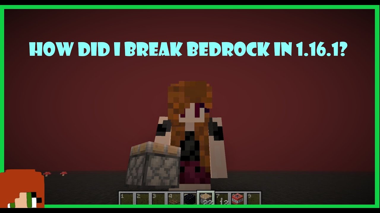 how to brake bedrock in minecraft 1.16.4 - YouTube