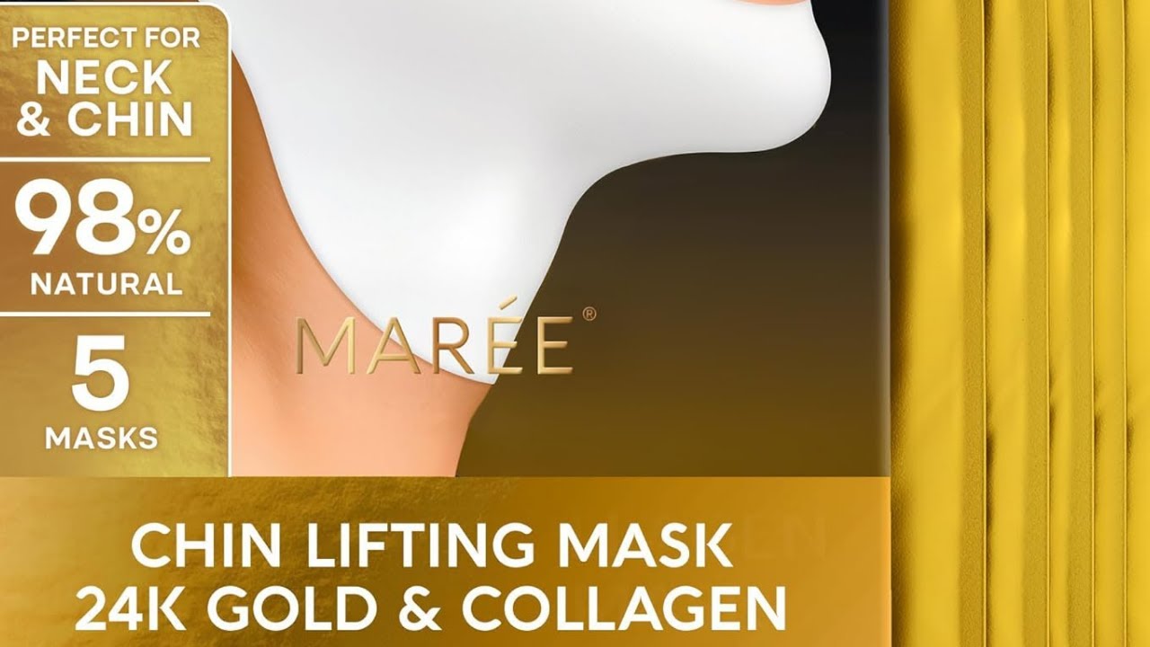 🏆 Get a Snatched Jawline! MAREE 24K Gold V-Line Lifting Mask Review 🧖‍♀ ...