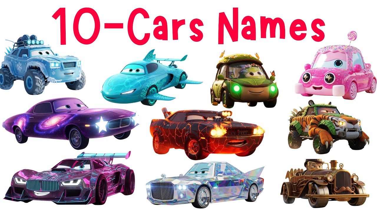 10 Car Names | 10 कारों के नाम बच्चों के लिए | Learn 10 Car Names for ...