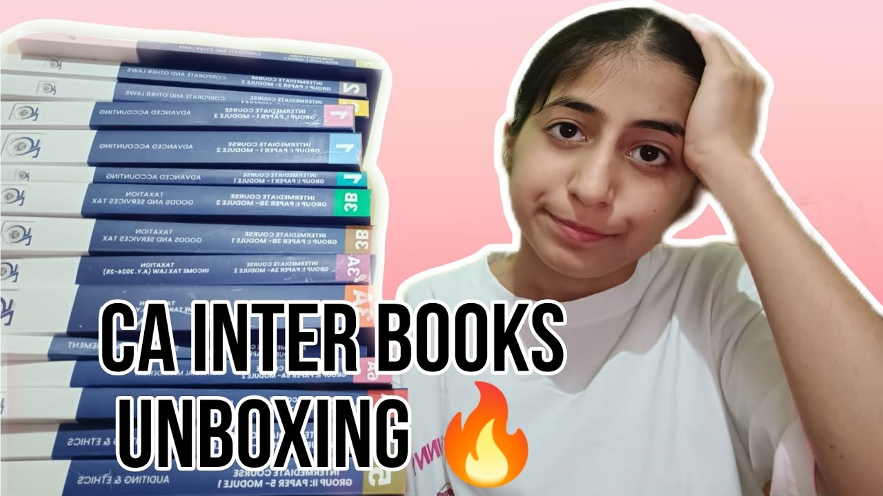 CA Intermediate Both groups 🔥 Study Material Unboxing ICAI | May/Nov 24 ...