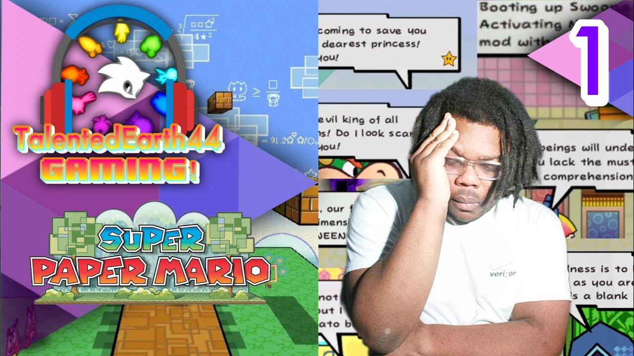 THERE'S TOO MUCH DIALOGUE!!! | Super Paper Mario | Episode 1 - YouTube