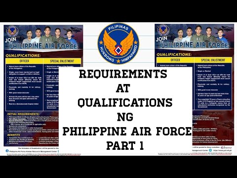 PART 1: Requirements at Qualifications ng Philippine Air Force - YouTube