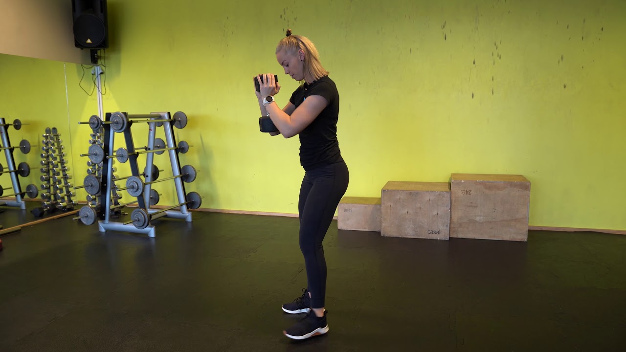 Staggered Stance Goblet Squat - YouTube