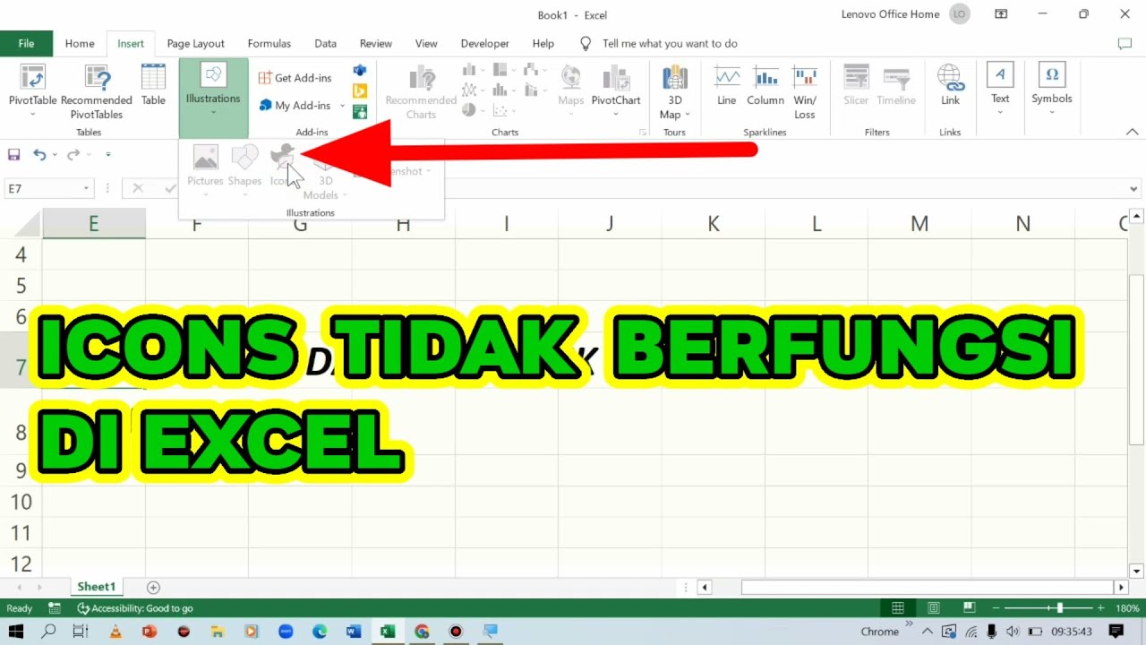 Menu Icons di Excel Tidak Berfungsi - Sehingga Tidak Bisa Menambah ...