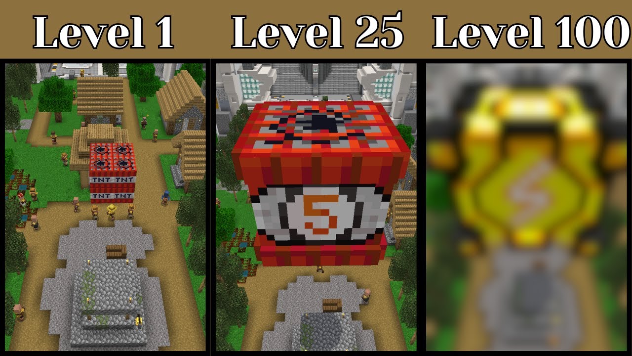 Satisfying Minecraft Explosions from Level 1 - 100! - YouTube