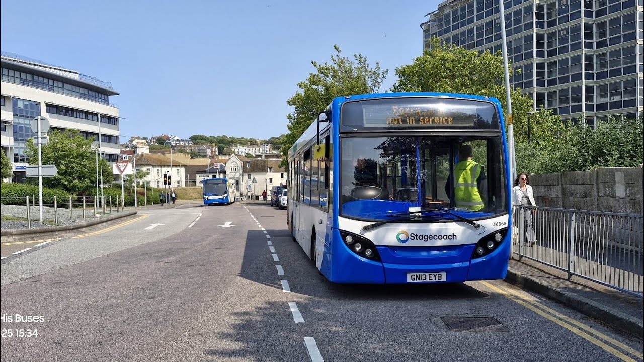 [On Loan from Herne Bay] Stagecoach in Hastings 36868 - GN13 EYB; Route ...