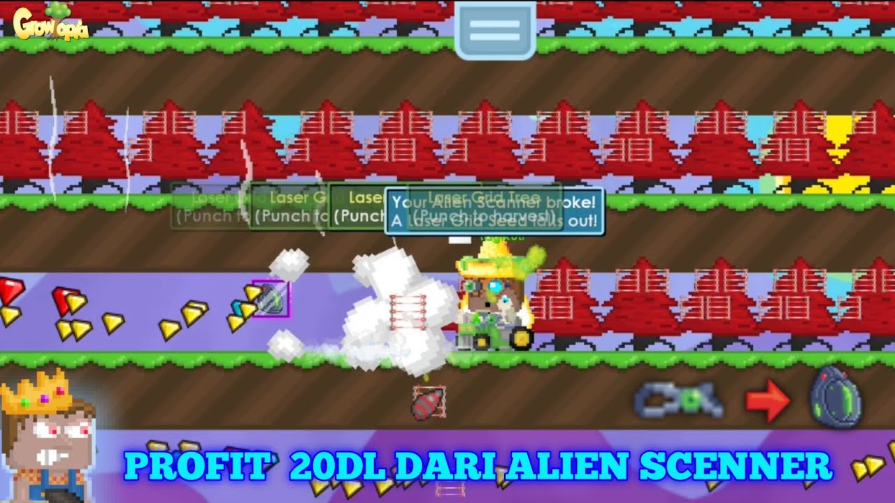 Cuman Harvest Dapat 20DL!! Cara Profit Alien Scenner ~Growtopia alien ...