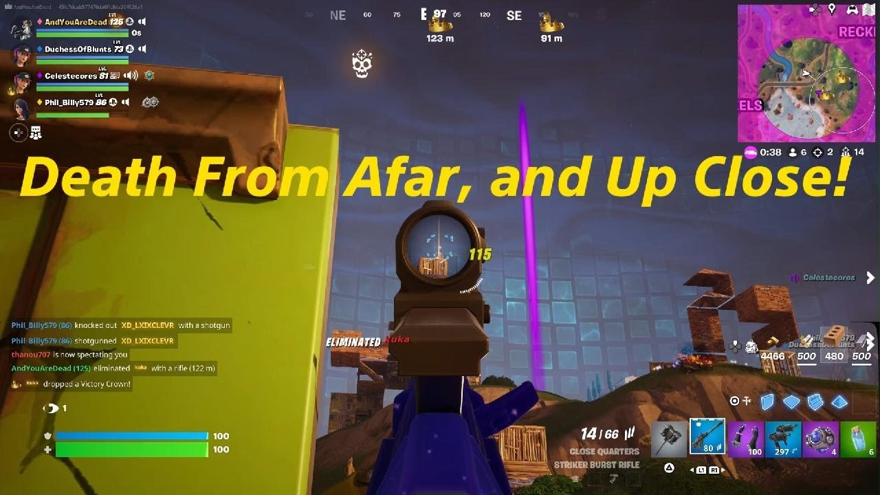 Fortnite - Death From Afar, and Up Close! - YouTube