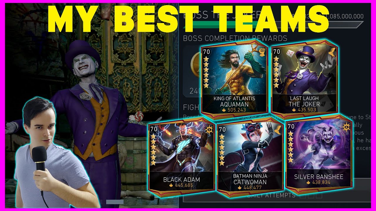 Boss Joker - My Best 5 Teams Explained! (Secondary Account) Injustice 2 ...