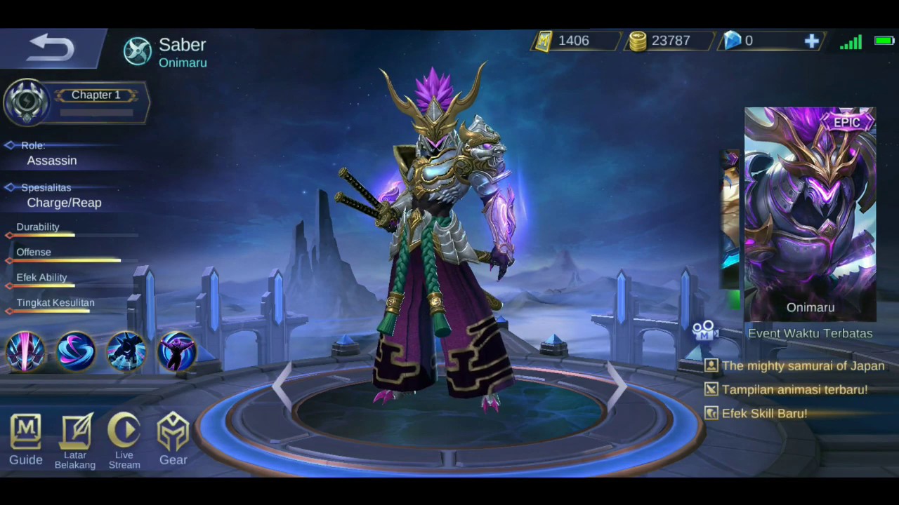 Hero Saber + All skin saber | Mobile legends game android/iOS ...