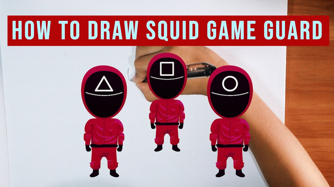 HOW TO DRAW SQUID GAME GUARD - YouTube