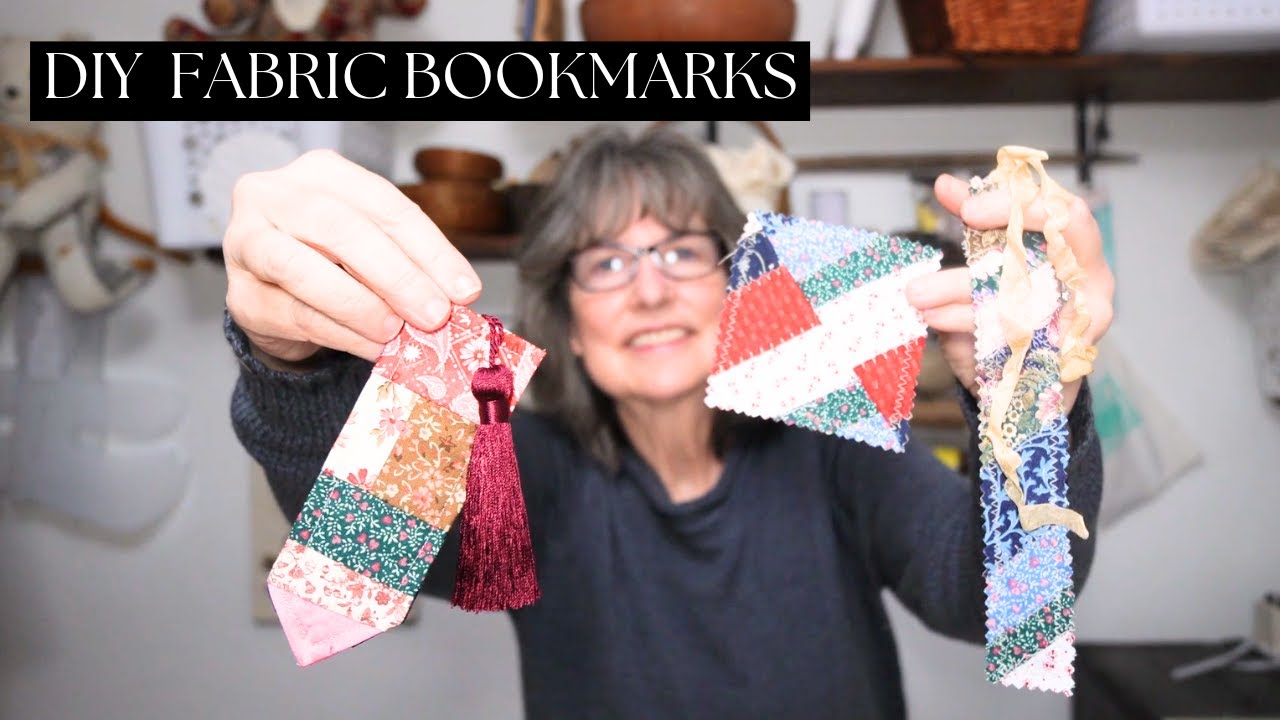 Easy Fast DIY Scrap Fabric Bookmarks 3 Ways - YouTube