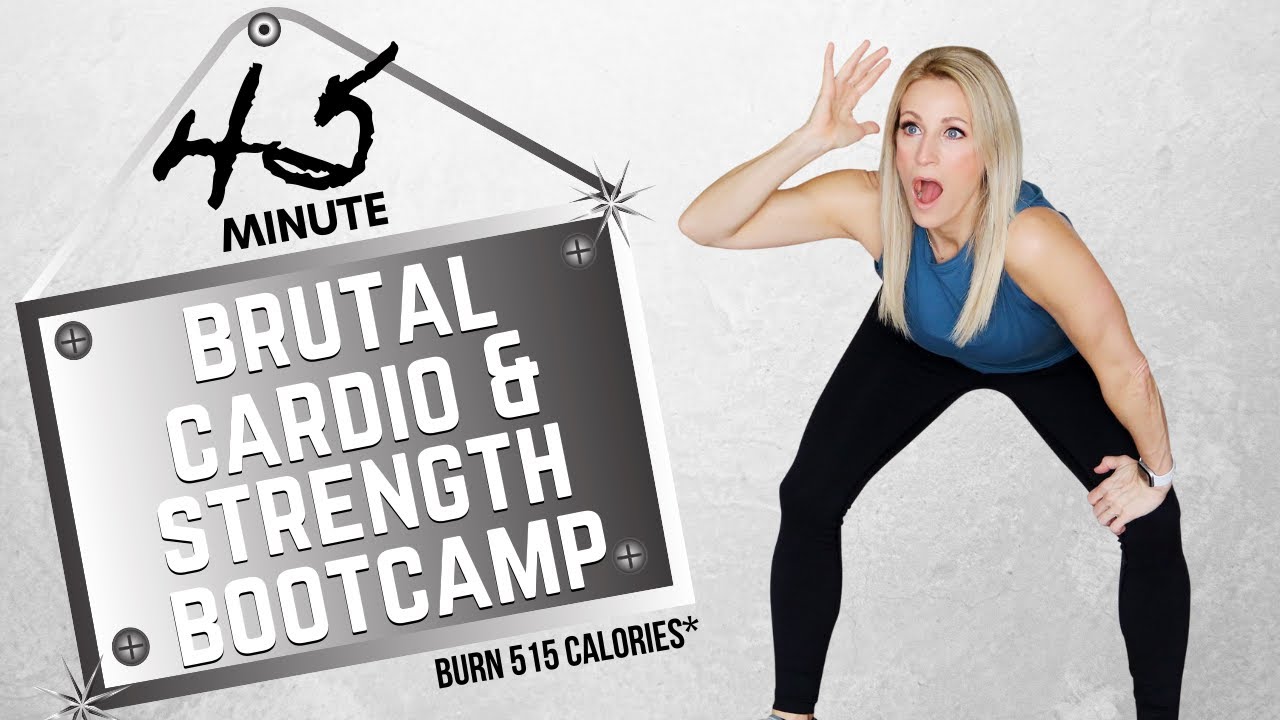 45 MINUTE BRUTAL CARDIO AND STRENGTH BOOTCAMP | Tracy Steen - YouTube