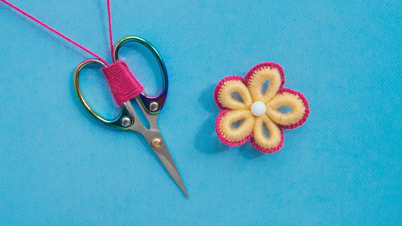 Wool Flower DIY: Finger and Scissors Tutorial! - YouTube
